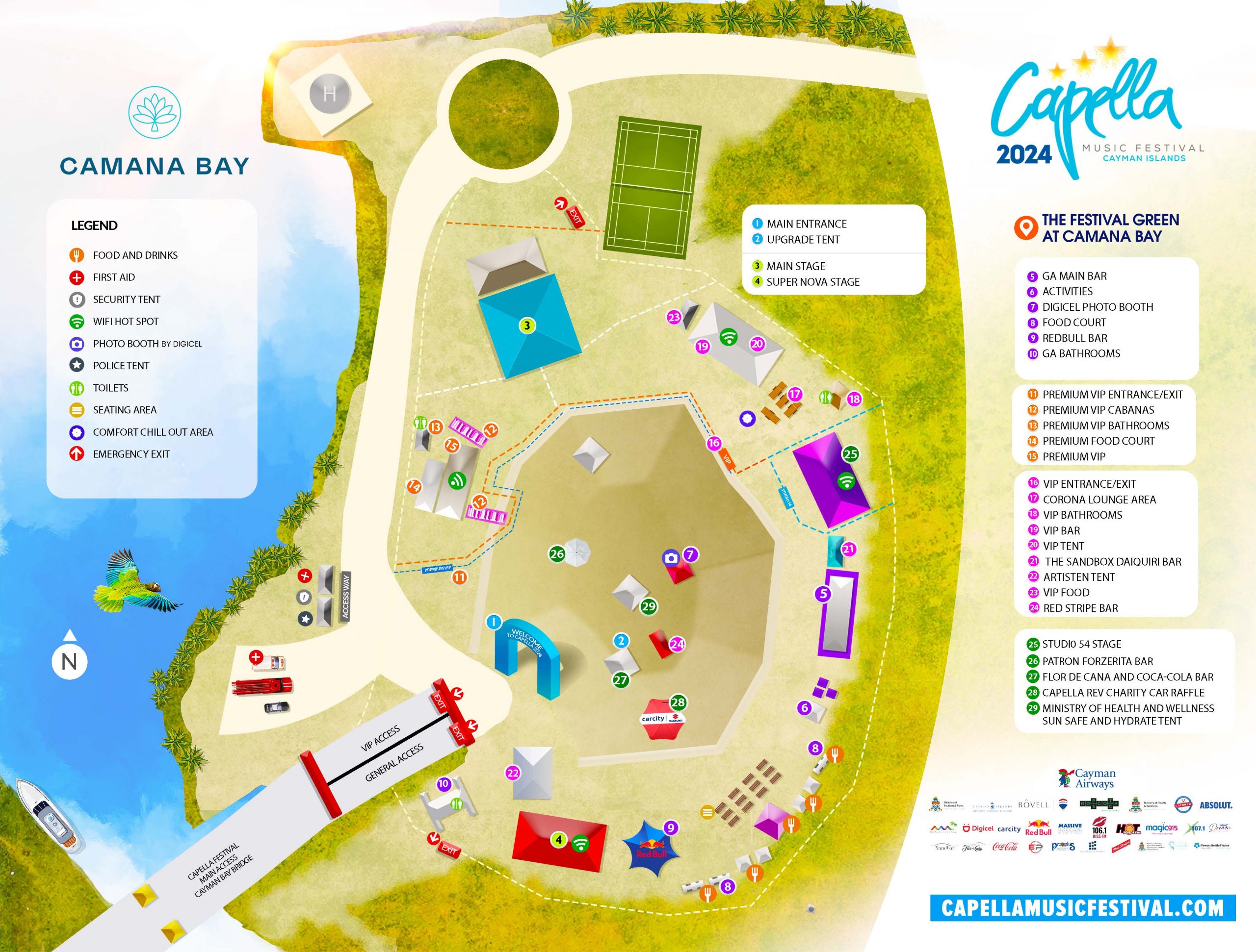 Festival Map – Capella Music Festival